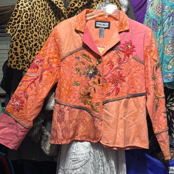 indigo moon | Jackets & Coats | Indigo Moon Lace Velvet Appliqu Sparkle ...